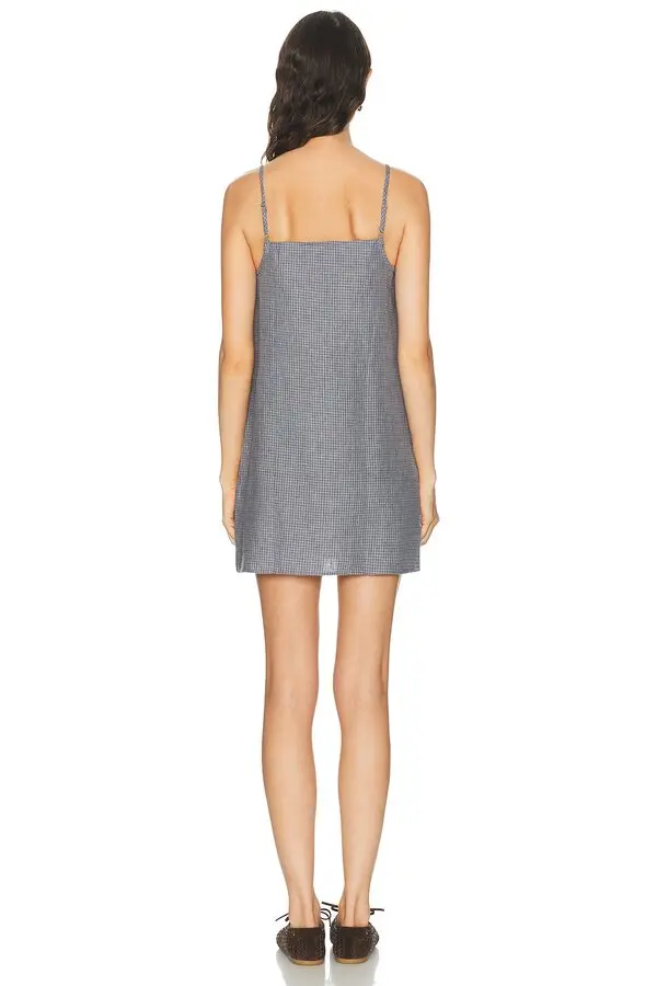 DEIJI STUDIOS Weave Mini Dress In Blue