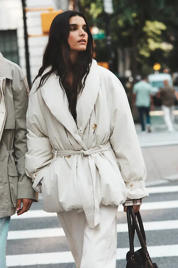 Free People We The Free Officer Puffer Jacket - Ivory