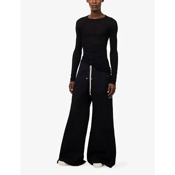 Rick Owens Geth Belas Wide-leg Cotton-blend Trousers