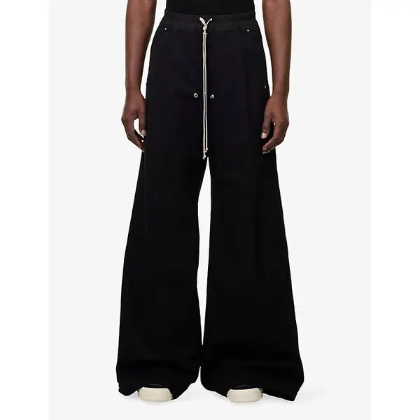 Rick Owens Geth Belas Wide-leg Cotton-blend Trousers