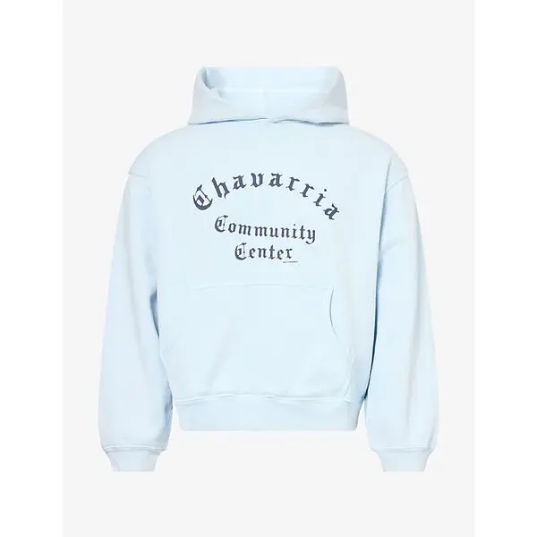 WILLY CHAVARRIA Community Center Brand-print Cotton Hoody
