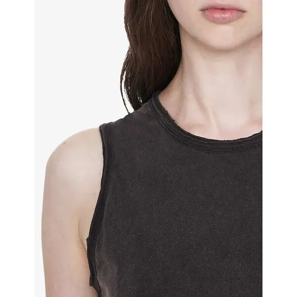 ALLSAINTS Jenny Round-neck Cotton Tank - Washed Black