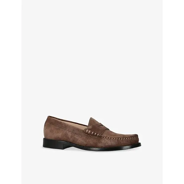 STUART WEITZMAN Lottie Suede Loafers - Brown