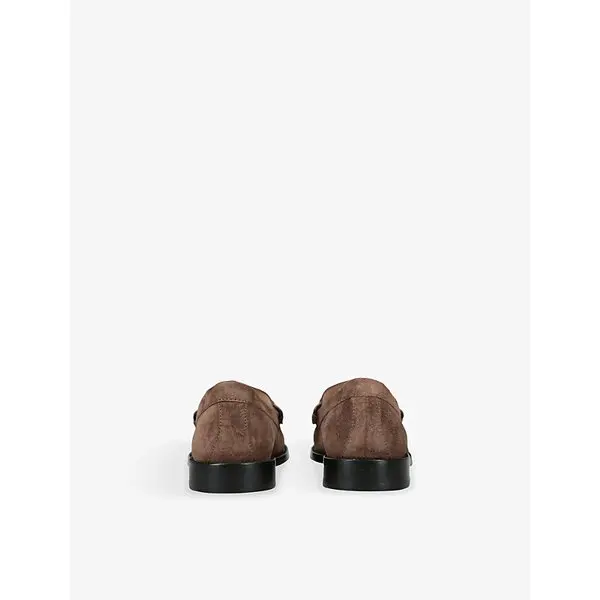 STUART WEITZMAN Lottie Suede Loafers - Brown