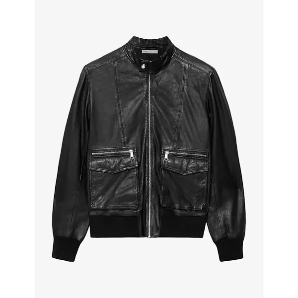 ALLSAINTS Hiro Zip-up Leather Bomber Jacket
