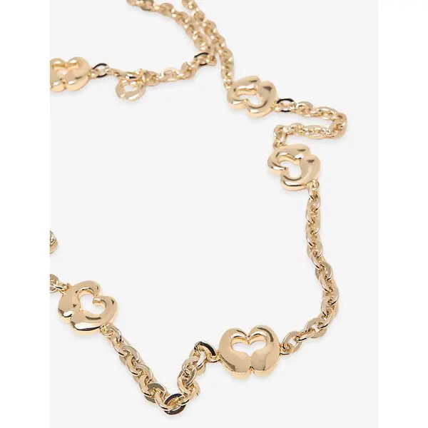Maje Logo-detail Brass Chain Belt - Light Gold