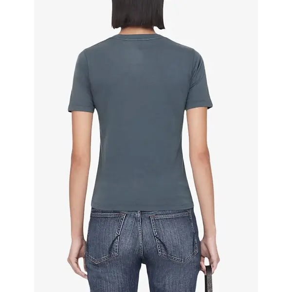 ALLSAINTS Hela Short-sleeve Cotton T-shirt - Teal Blue