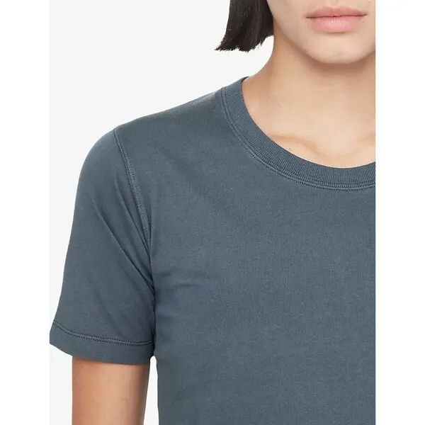 ALLSAINTS Hela Short-sleeve Cotton T-shirt - Teal Blue