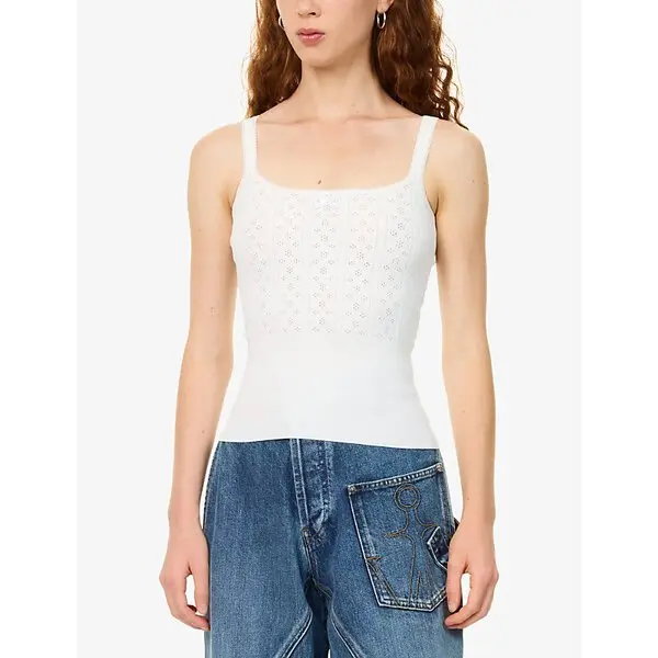 JW Anderson Pointelle Ribbed-knit Tank Top