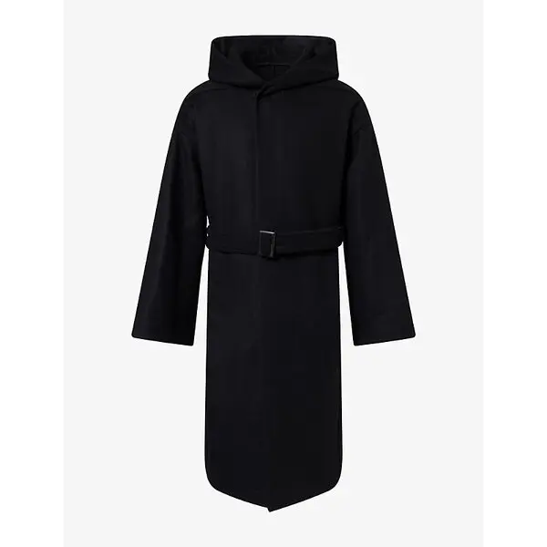 Rick Owens Tower Belted Wool Coat