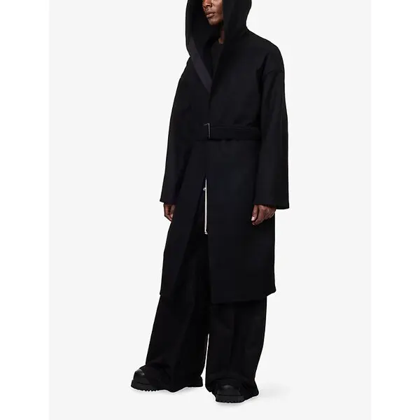Rick Owens Tower Belted Wool Coat