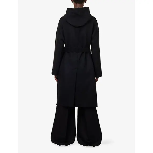 Rick Owens Tower Belted Wool Coat