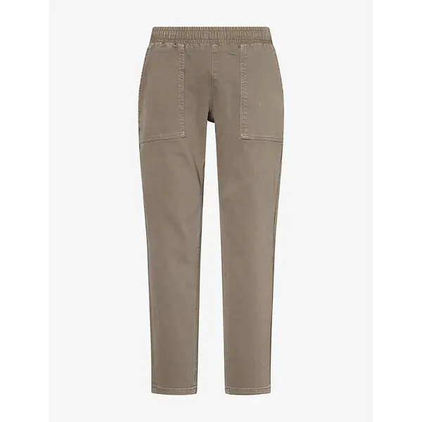 ARNE Carpenter Elasticated-waist Denim Trousers - Dark Olive