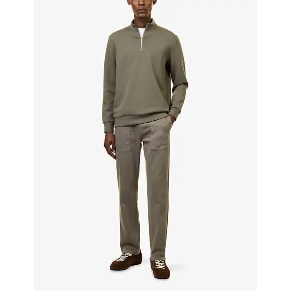 ARNE Interlock Stretch-jersey Sweatshirt - Sage