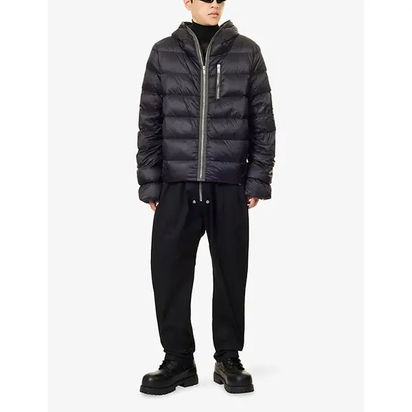 Rick Owens Zip-pocket Hooded Puffer Jacket - Black