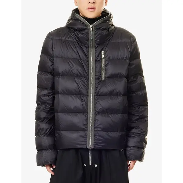 Rick Owens Zip-pocket Hooded Puffer Jacket - Black