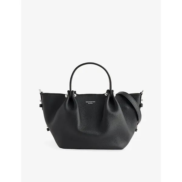 Max Mara Logo-embossed Leather Handbag