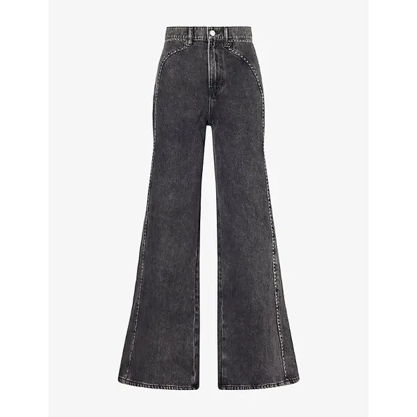 Veronica Beard Grant Wide-leg Denim Jeans - Tornado