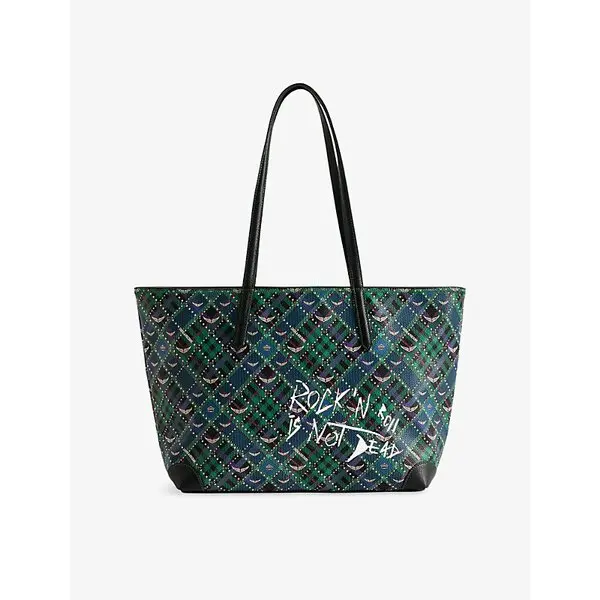 Zadig&Voltaire Z Shopper Punk Check Coated-canvas Tote Bag