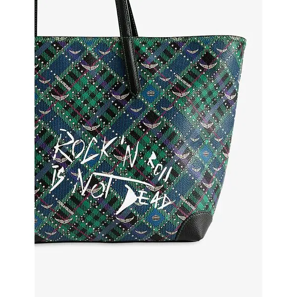Zadig&Voltaire Z Shopper Punk Check Coated-canvas Tote Bag