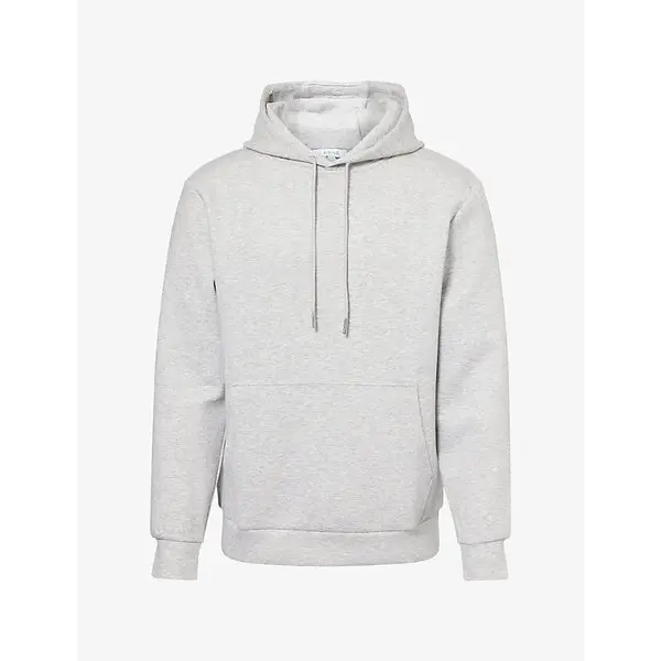 ARNE Interlock Stretch-jersey Hoody - Marl Grey