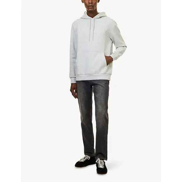 ARNE Interlock Stretch-jersey Hoody - Marl Grey