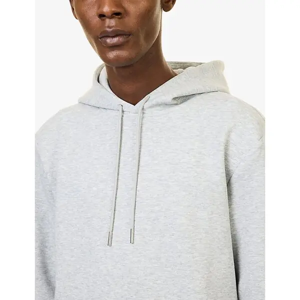 ARNE Interlock Stretch-jersey Hoody - Marl Grey