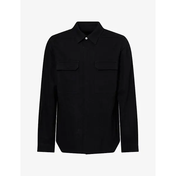 Rick Owens Regular-fit Flap-pocket Cotton-and-wool Shirt