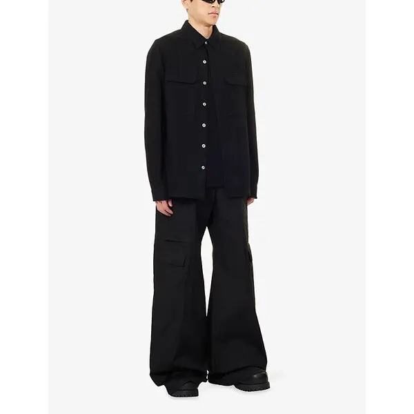 Rick Owens Regular-fit Flap-pocket Cotton-and-wool Shirt