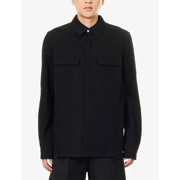 Rick Owens Regular-fit Flap-pocket Cotton-and-wool Shirt