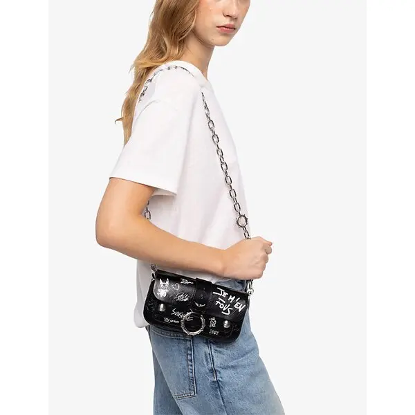 Zadig&Voltaire Kate Arty Tag Leather Wallet Bag