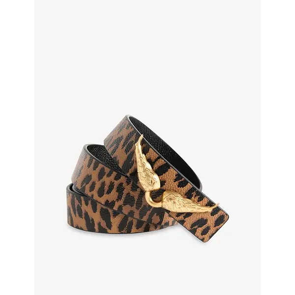 Zadig&Voltaire Rock Reversible Leather Belt - Brandy