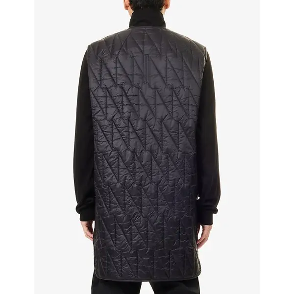 Rick Owens Larry Longline Padded Vest - Black