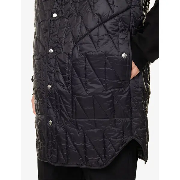 Rick Owens Larry Longline Padded Vest - Black