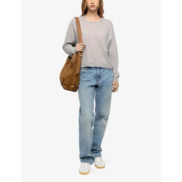 Zadig&Voltaire Jane Hobo Western Used Suede Shoulder Bag