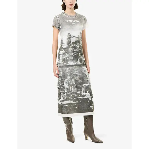 COACH Postcard Graphic Cotton T-shirt Dress