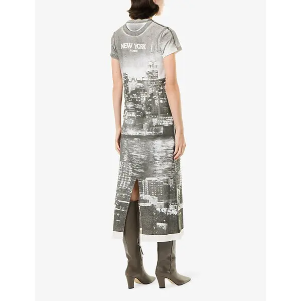 COACH Postcard Graphic Cotton T-shirt Dress