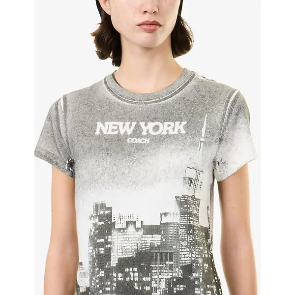 COACH Postcard Graphic Cotton T-shirt Dress