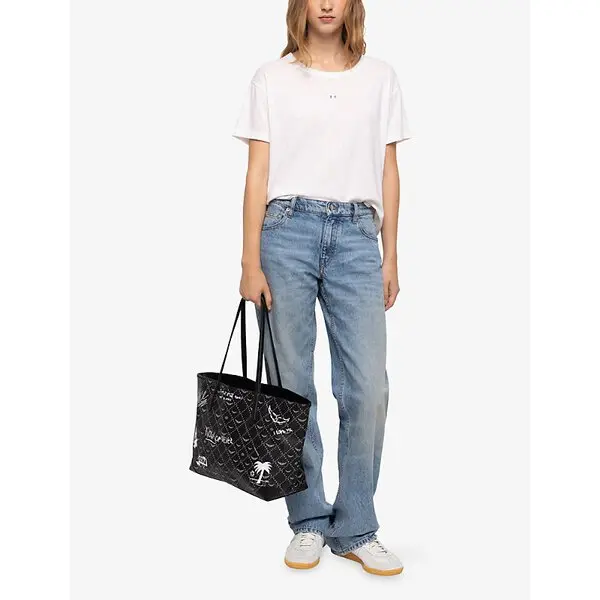 Zadig&Voltaire Z Shopper Arty Tag Coated-canvas Tote Bag - Black