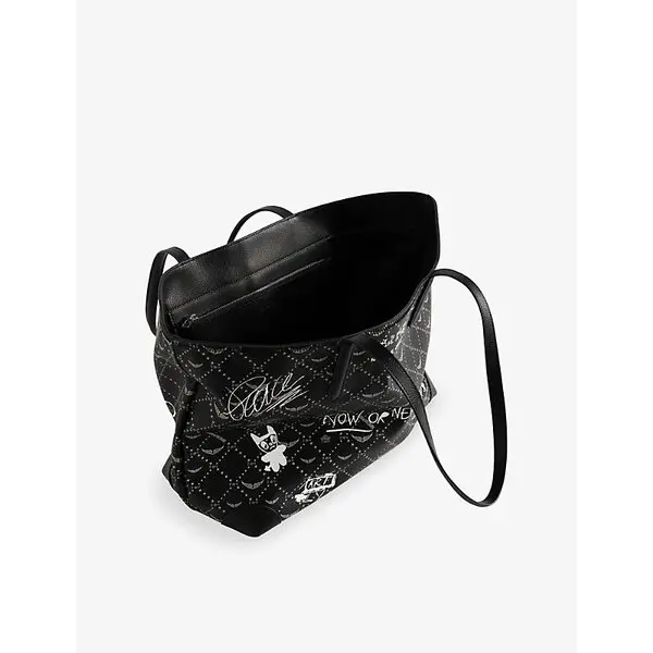 Zadig&Voltaire Z Shopper Arty Tag Coated-canvas Tote Bag - Black