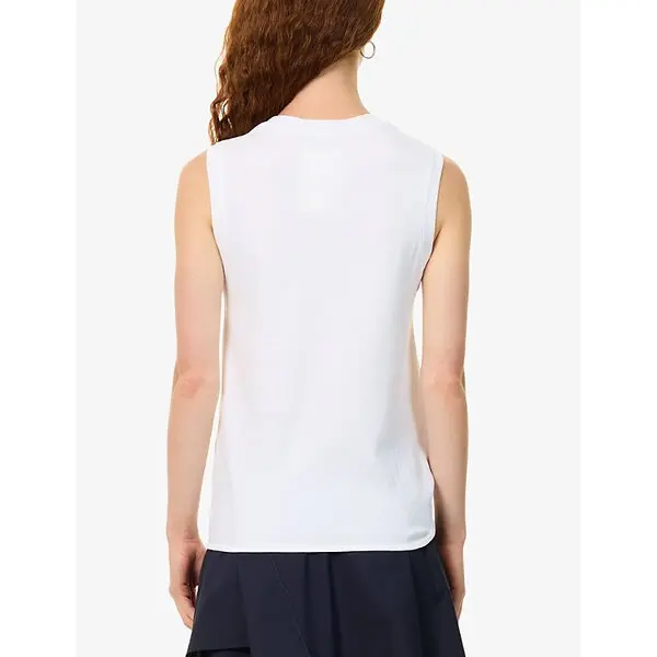 JW Anderson Tie-hem Crew-neck Cotton Top