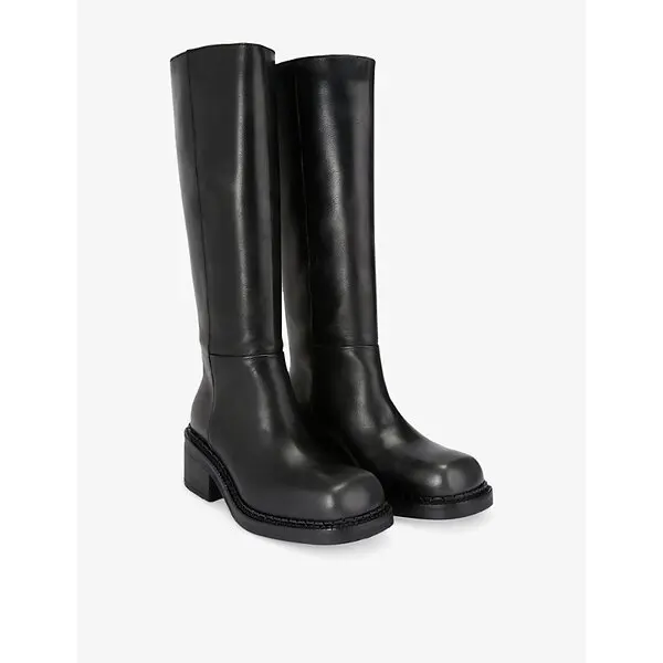 Steve Madden Davos Heeled Leather Knee-high Boots