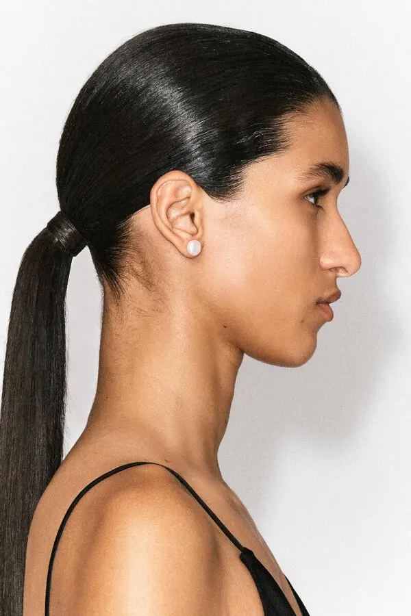 Cos Asymmetric Freshwater Pearl Chain Cuff Earrings