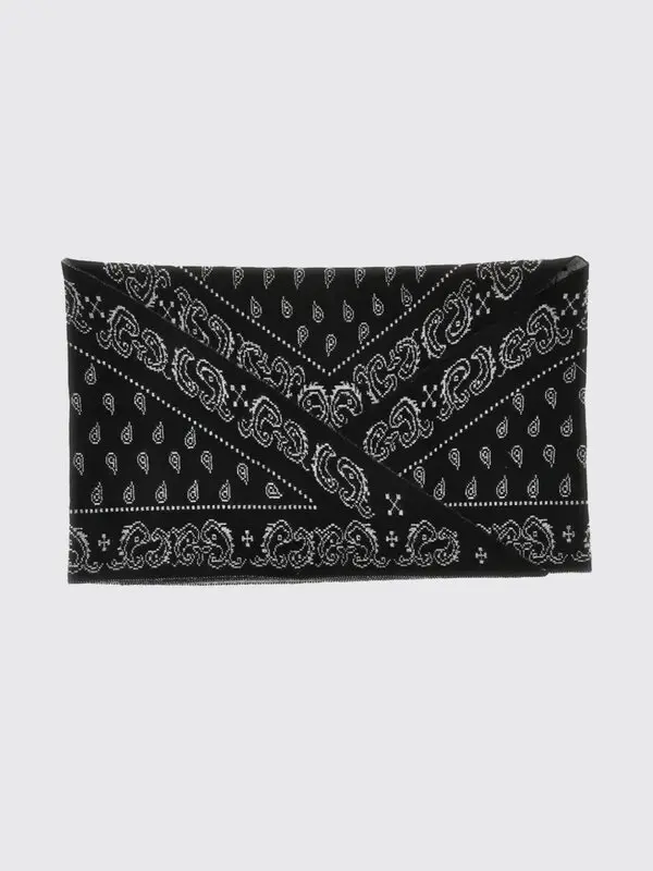 Guest In Residence Triangular Paisley Print Pure Cashmere Scarf - Black