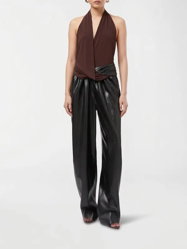 Andamane Draped Bi Jersey V-neck Jumpsuit - Brown