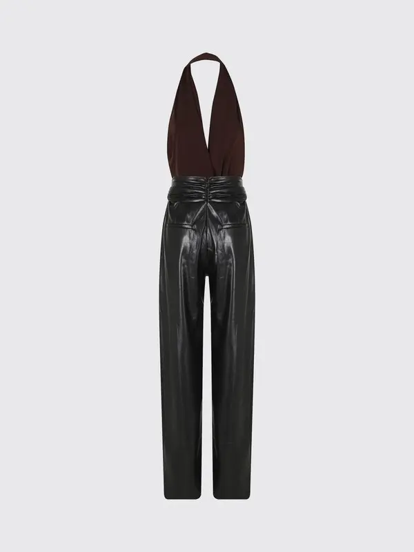 Andamane Draped Bi Jersey V-neck Jumpsuit - Brown