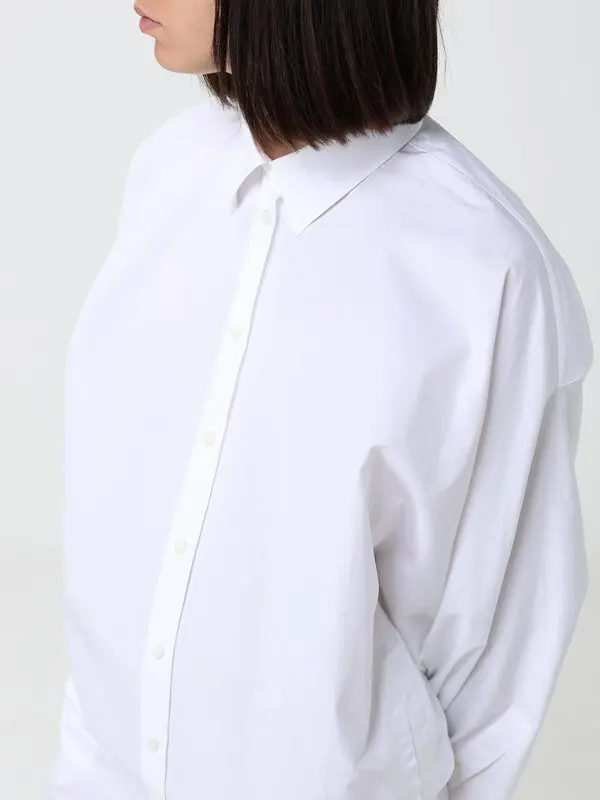Loewe Cotton Mini Shirt Dress With Dropped Shoulders - White