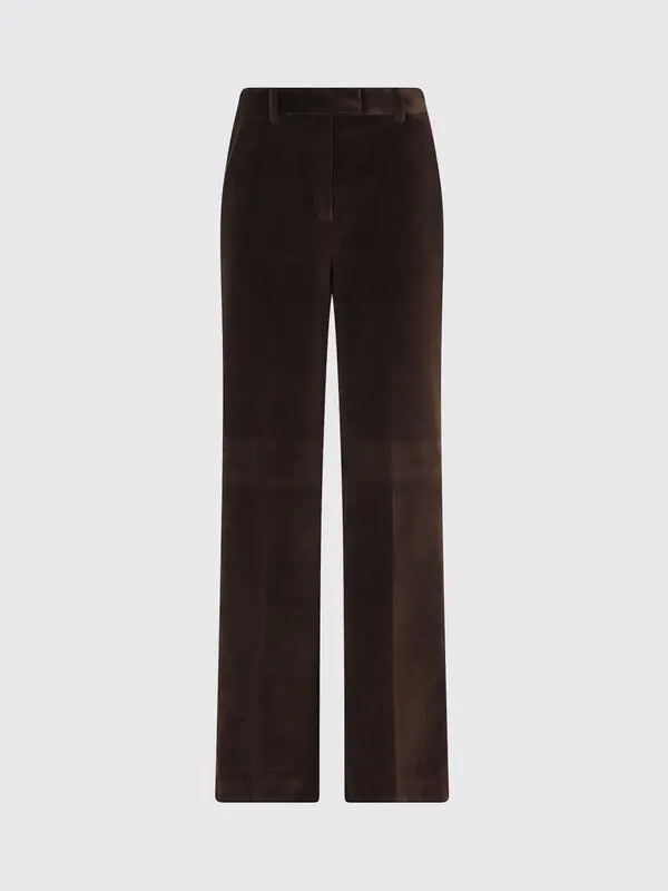 CIRCOLO 1901 High-waisted Flared Velvet Trousers