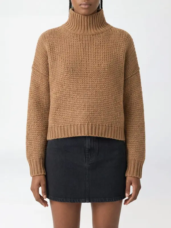 ROBERTO COLLINA Wool Blend Turtleneck Jumper With Dropped Shoulders - Beige