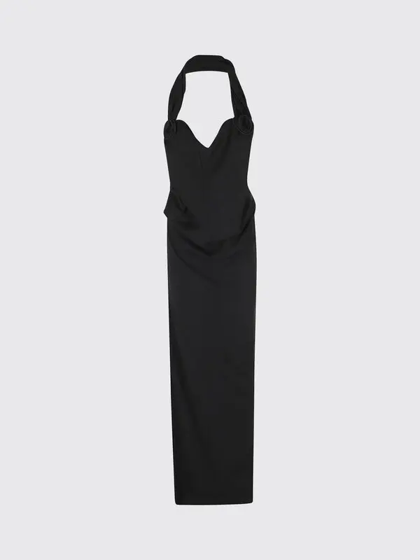 Magda Butrym Wool Blend Halterneck Midi Sheath Dress